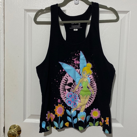 Disney | Tops | Disney Black Tinkerbell Racerback Tank Top Pluse Size ...